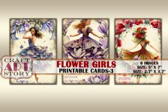 Flower girls card set-3,Flowers girl journal papers cards