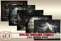 House Addams family Junk Journal Pages,scrapbook printables