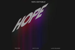 Futuristic Light Beam Text Effect Template