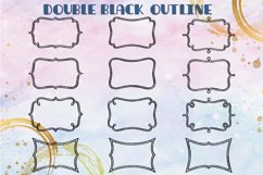 Fancy Rectangular Frames | Hand Drawn Border Monogram