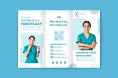 International nurses day trifold brochure template