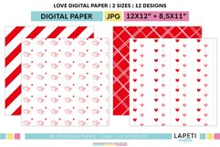 Valentines day scrapbook paper packs | 12x12 red background (423085 ...