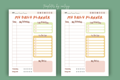 Cute Aesthetic Daily Planner Printable Pastel Planner Page