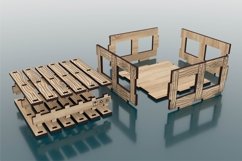 Boxed Pallet Coaster Svg Files, Glowforge Cut Files