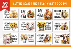 Farmhouse Kitchen Cutting Board Sublimation Design (3041692)
