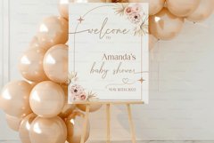 Easel Sign Mockup Balloon Welcome Sign