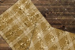 16 Antique Gold Glitter Plaid Tartan Digital Papers