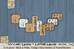 Vintage Ladies | 1920s | Edwardian | Labels | Printable