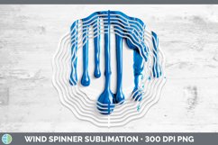 3D Blue Slime Wind Spinner Sublimation Spinner Designs