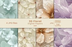 3d floral digital papers and patterns