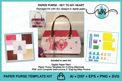 3D Paper Purse, 3D Gift Box, SVG Heart Design, 3D SVG Purse (1205276 ...