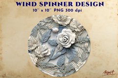 3d wind spinner sublimation designs / roses plaster texture