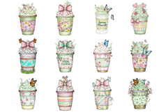 Spring Coffee Cups Clipart