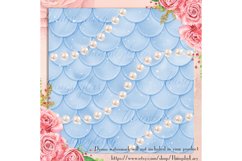 100 Seamless Pearl Mermaid Scale Digital Papers 12 x 12 inch