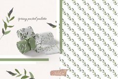 Botanical Seamless Pattern, Spring Leaves