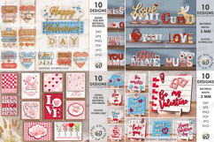 Valentine's Day Mega Bundle laser cut. 3D Love home decor