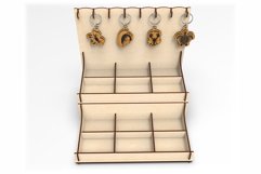 Keychain Display Stand SVG Glowforge vector laser cutting