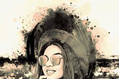 Watercolor Mixed Art Photo Effect