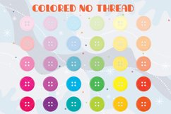 Colored Button | Rainbow Sewing Round Button | Thread