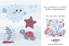 Ocean life and creatures clipart set, under the sea clipart (269265 ...