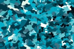 18 Turquoise Camouflage Seamless Patterns - 300DPI