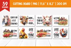 Farmhouse Kitchen Cutting Board Sublimation Design (3041692)