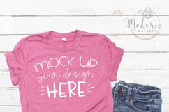 Mock up Bella Canvas 3001 Heather Raspberry Unisex (92294)