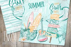 Summer digital paper, Surfing digital paper (658221) | Patterns ...