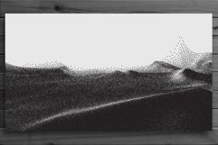 22 Stipple Landscapes Vector (1115436) | Backgrounds | Design Bundles