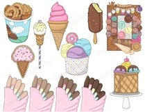 Ice Cream CLIPART Summer Tropical Dessert Candy PNG Files (1354864 ...