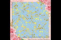 100 Seamless Gold Foil Confetti Digital Papers, Gold Party