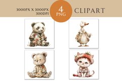 Whimsical Girls Clipart Watercolor PNG (3300036)