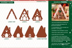 Gingerbread House 3D Layered | Christmas House Cut File
