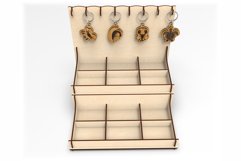 Keychain Display Stand SVG Glowforge vector laser cutting