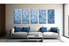 tiles trifold blue