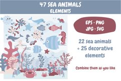 Ocean life and creatures clipart set, under the sea clipart (269265 ...