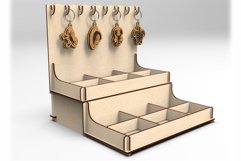 Keychain Display Stand SVG Glowforge vector laser cutting