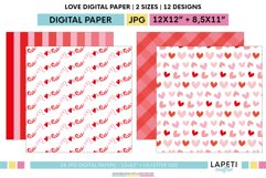 Valentines day scrapbook paper packs | 12x12 red background (423085 ...