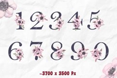 Alphabet Watercolor Flowers Letters Numbers Monogram PNG (1307412 ...