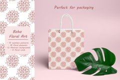 Boho Floral Art - Flowers and Leaves Clipart, Digital Paper