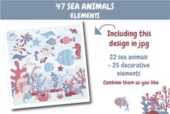 Ocean life and creatures clipart set, under the sea clipart (269265 ...