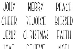 Farmhouse Christmas Word Bundle SVG, PNG, EPS, DXF