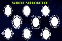White Oval Doodle Frames | Hand Drawn Round Border