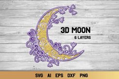 3D Layered Moon SVG Bundle | Multi Layer Crescent Moon svg (967935 ...