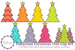 Patterned Christmas Tree Clip Art | 55 PNG Files