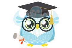 Graduation Owls Clipart - Lime and Kiwi Designs