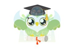 Graduation Owls Clipart - Lime and Kiwi Designs