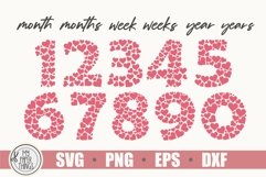 Free SVGs download - Baby Milestones svg bundle | Numbers SVG | Heart ...