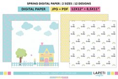 Spring scrapbook paper packs | 12 papers in 12x12 & Letter