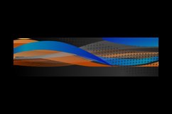 Abstract colorful wavy header design isolated